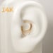 14K Daith Earring Hoop, Double Chain Hinged Daith Ring Solid Gold, Gold ...