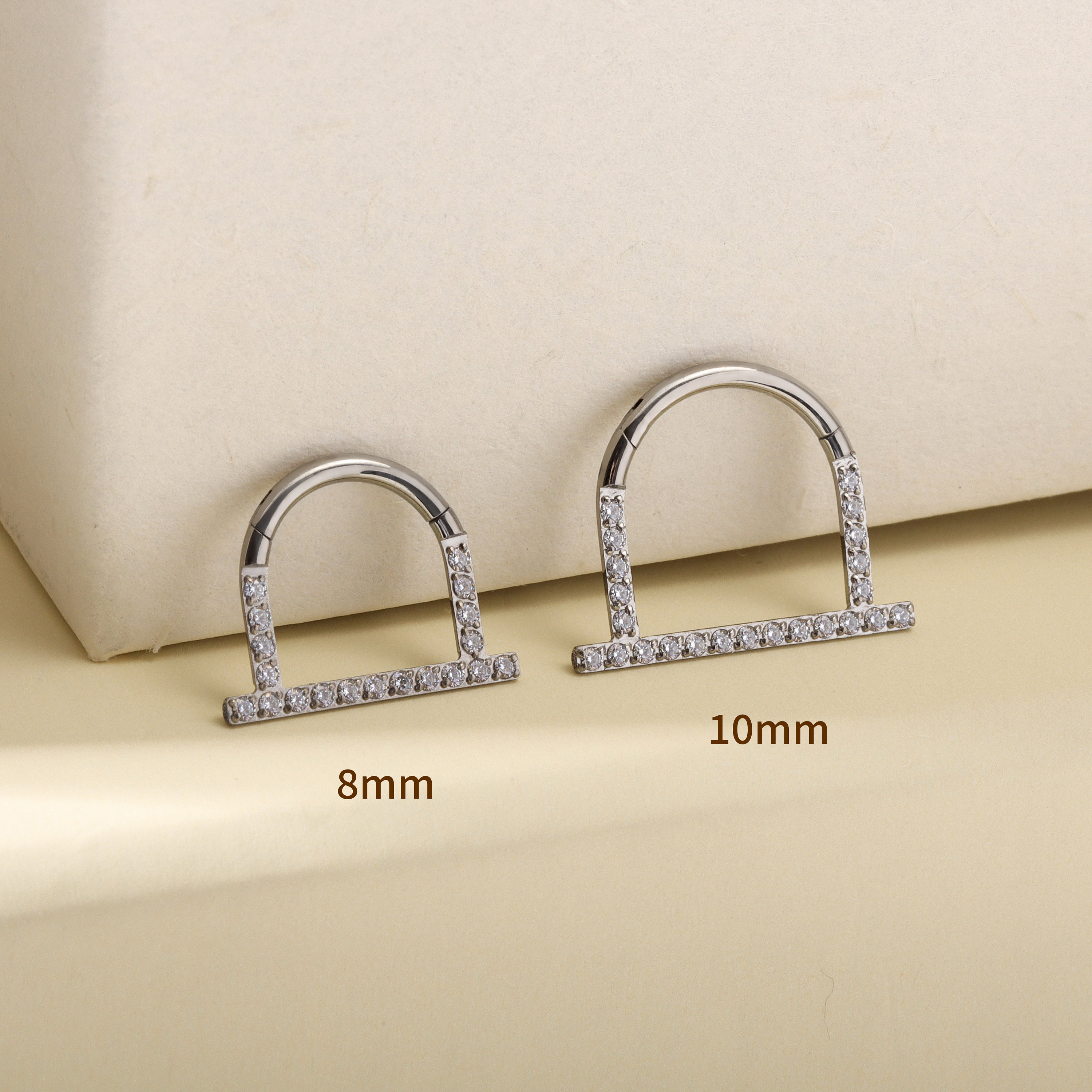 Titanium Implant Grade Septum Ring, Hinged Septum Hoop, 16G Septum ...