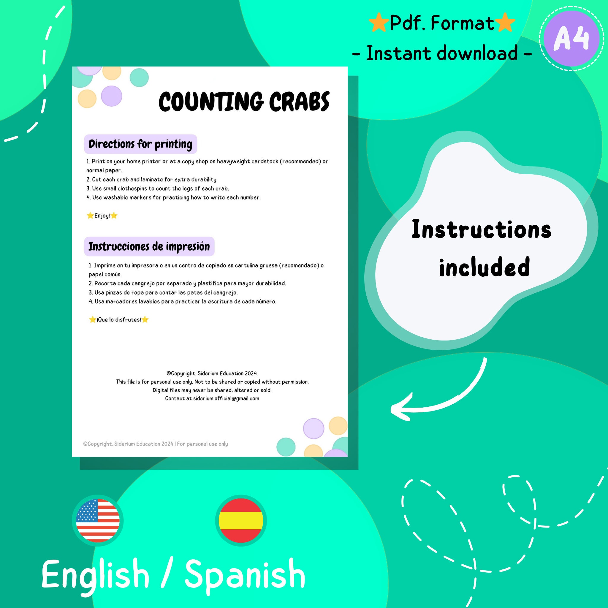 Counting Activity for Kids Sea Animals Counting Game for Toddlers ...