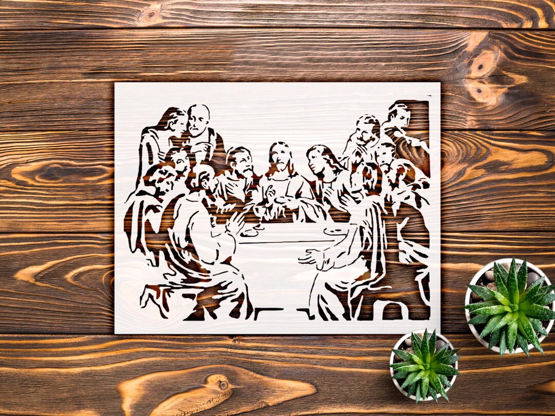 Jesus and Apostles Stencil for Painting, Wall Stencil With Sacred ...
