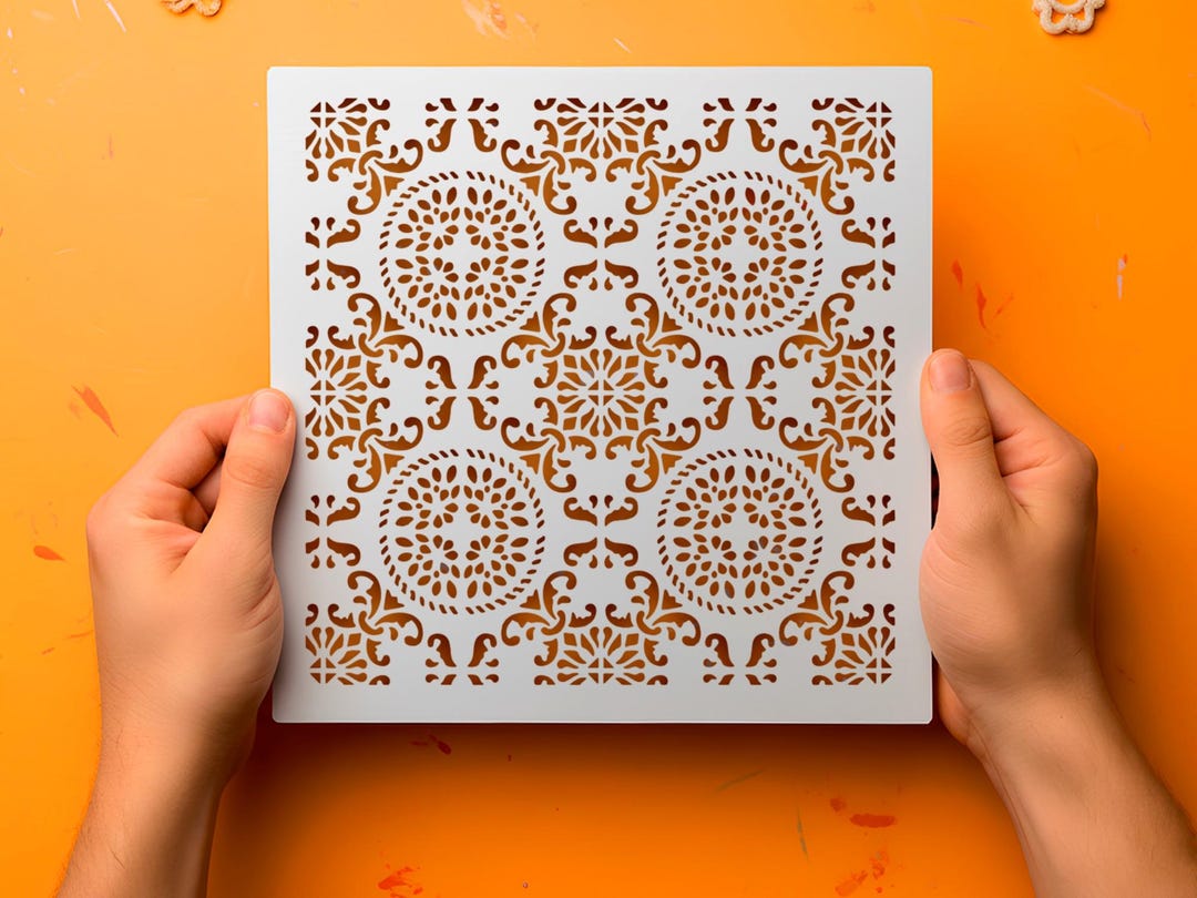 Intricate Cut-out Design Stencil for Creative Crafting and DIY Projects ...