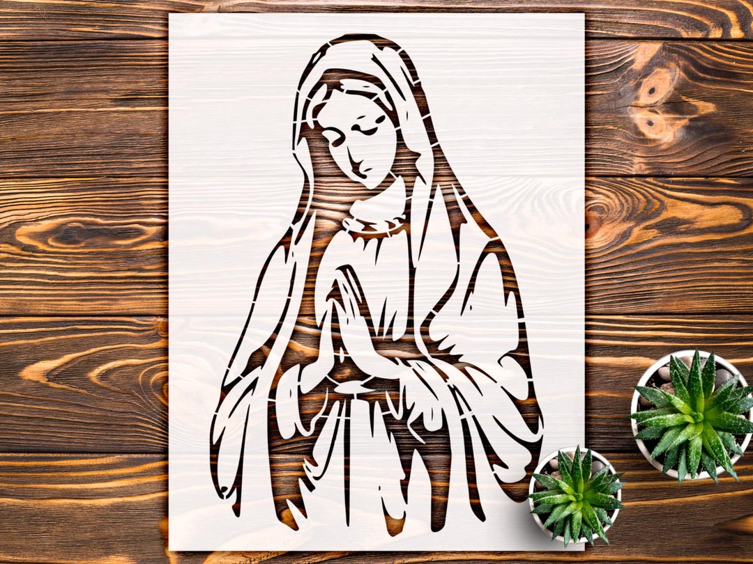 Detailed Folded Hands Stencil for Serenity and Devotion Decor - Etsy