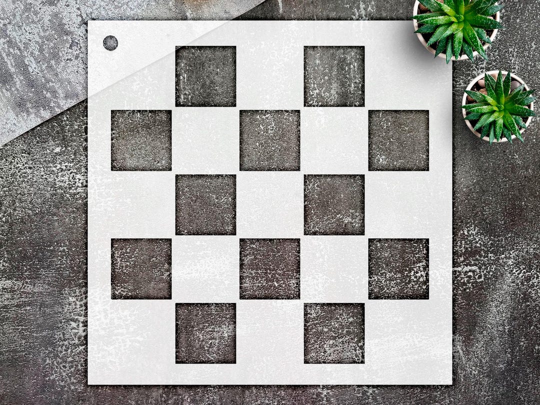 Wall Stencil: Checkerboard Square Pattern (reusable Mylar, 6x6) - Etsy