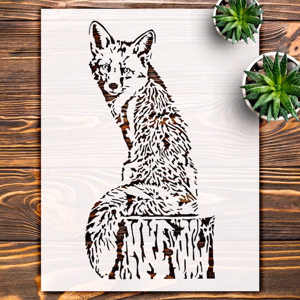 Fox Stencil - Etsy