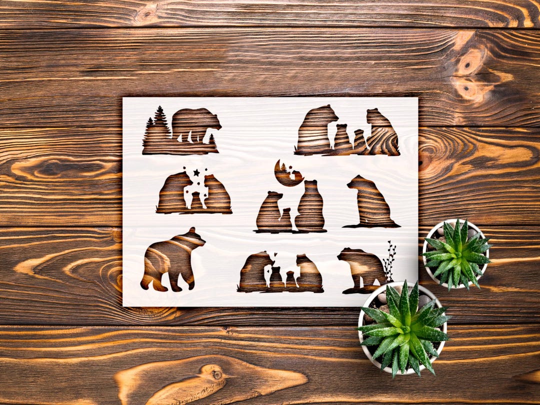 Intricate Animal Silhouette Stencil for Nature-inspired Crafts and ...