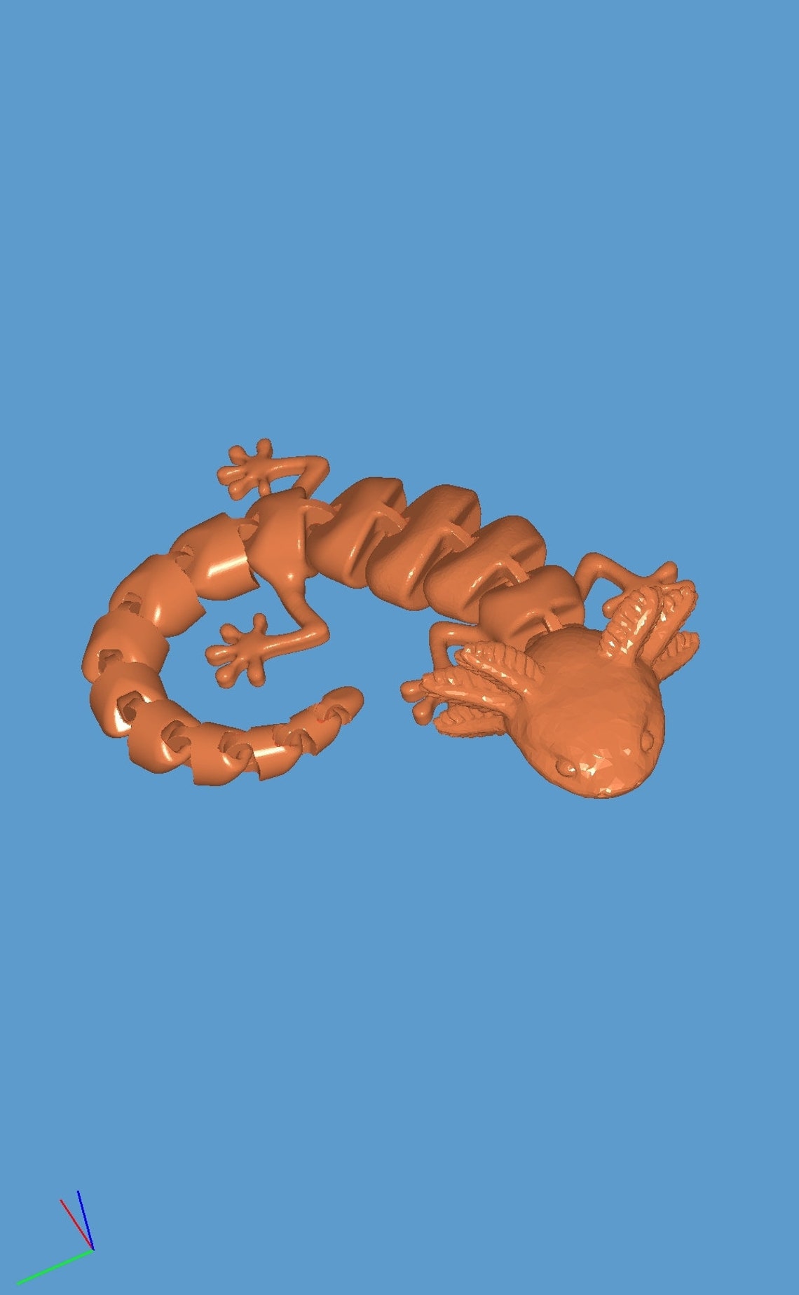 Articulated Axolotl Stl-flexible Toy-digital File-3d Printing - Etsy