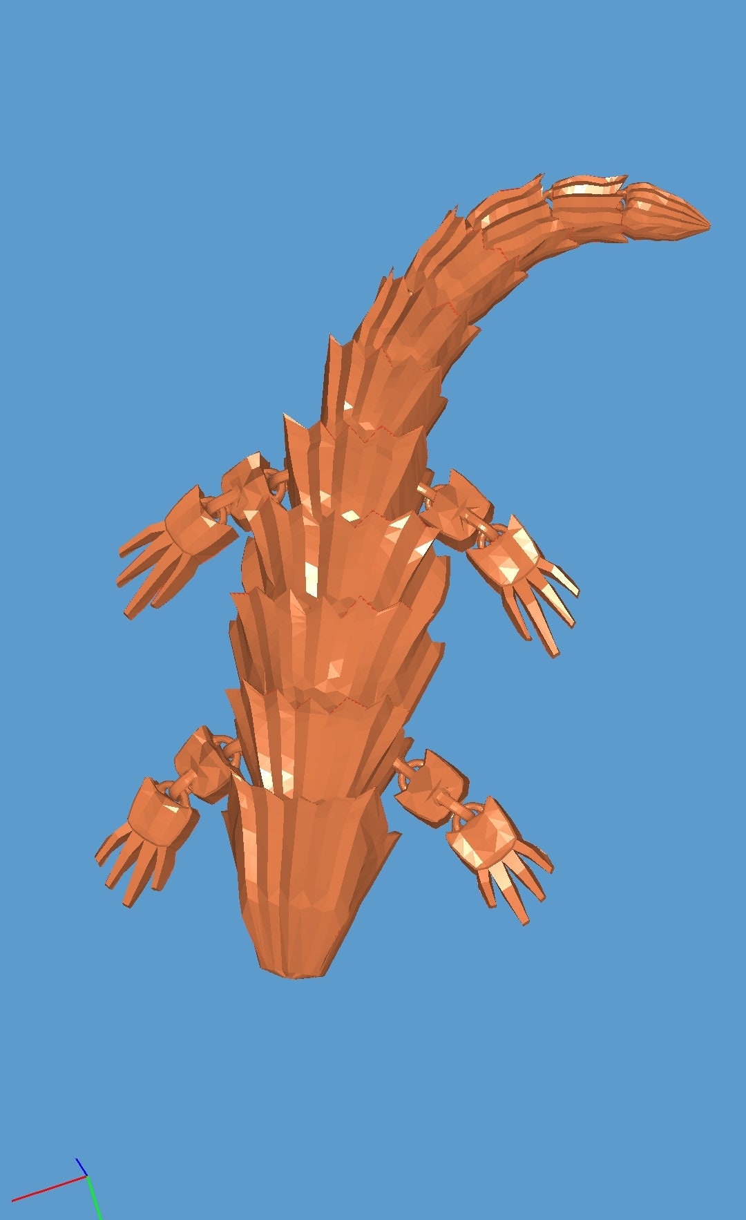Articulated Lizard Stl-flexible Dragon Toy-digital File-3d Printing - Etsy