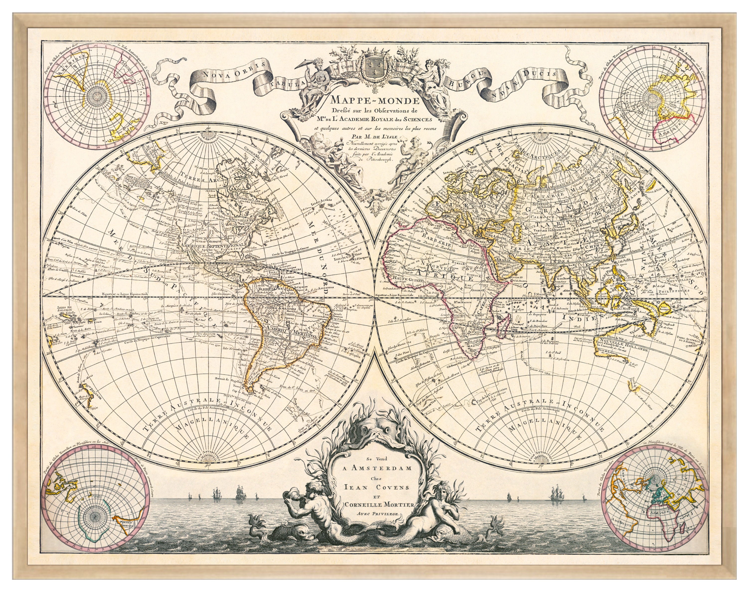 Old World Map (1720) | Museum Quality Matte Paper | Vintage Interior ...
