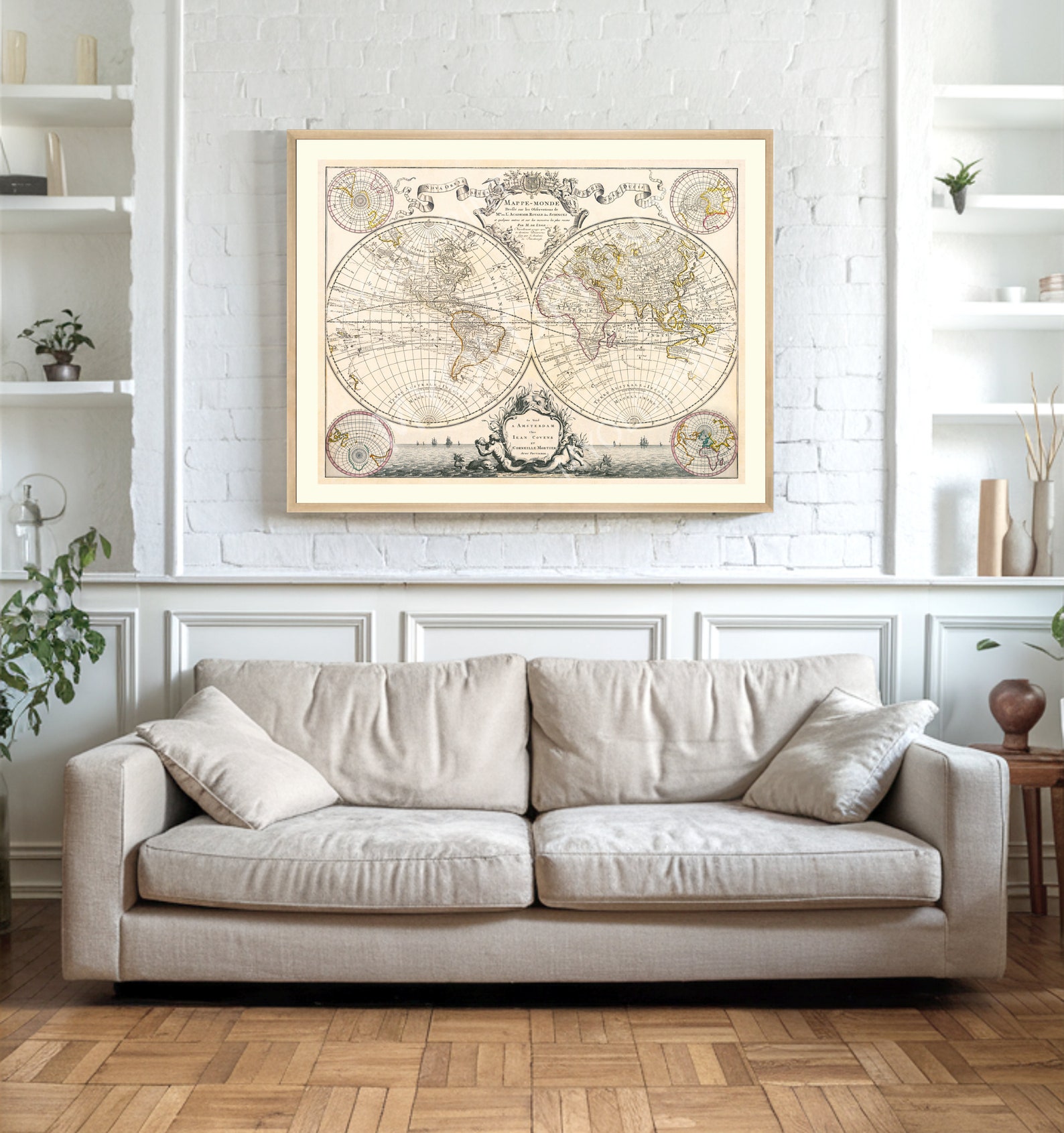 Old World Map (1720) | Museum Quality Matte Paper | Vintage Interior ...
