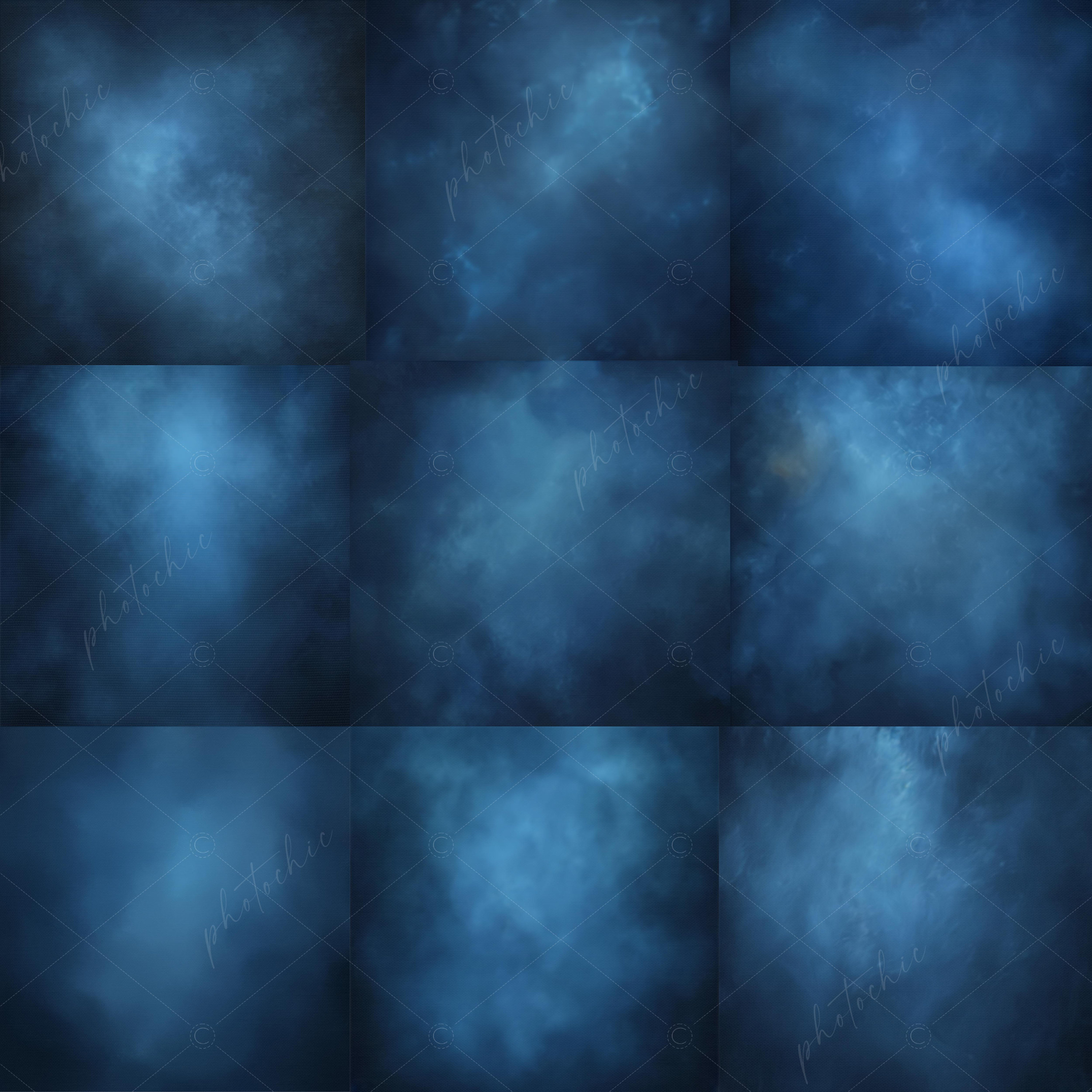 Deep Blue Digital Background Bundle (10), Digital Backdrop, Photo ...