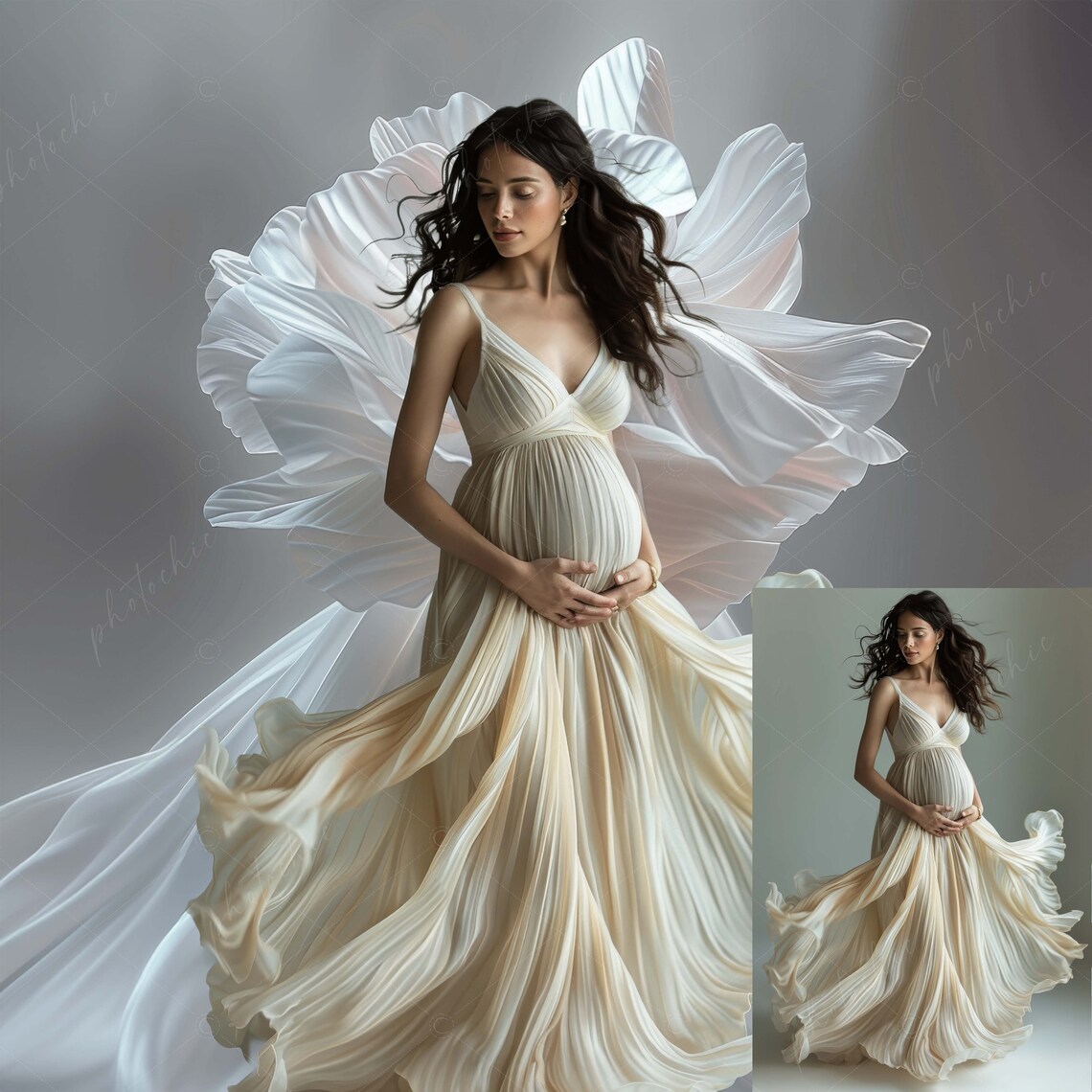 16 Abstract Flower Maternity Digital Backdrop Bundle, Flower Fabric ...