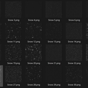 Falling Snow Winter Overlay Bundle (32), Realistic Snow Overlay PNG ...