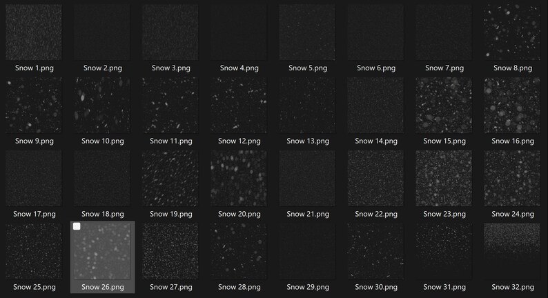 Falling Snow Winter Overlay Bundle (32), Realistic Snow Overlay PNG ...