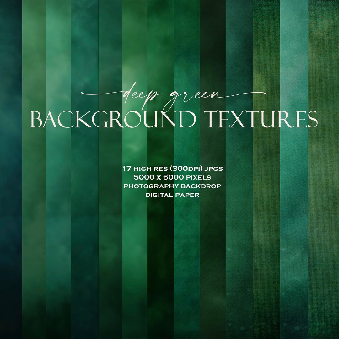 Deep Green Digital Background Bundle (17), Digital Backdrop, Photo ...