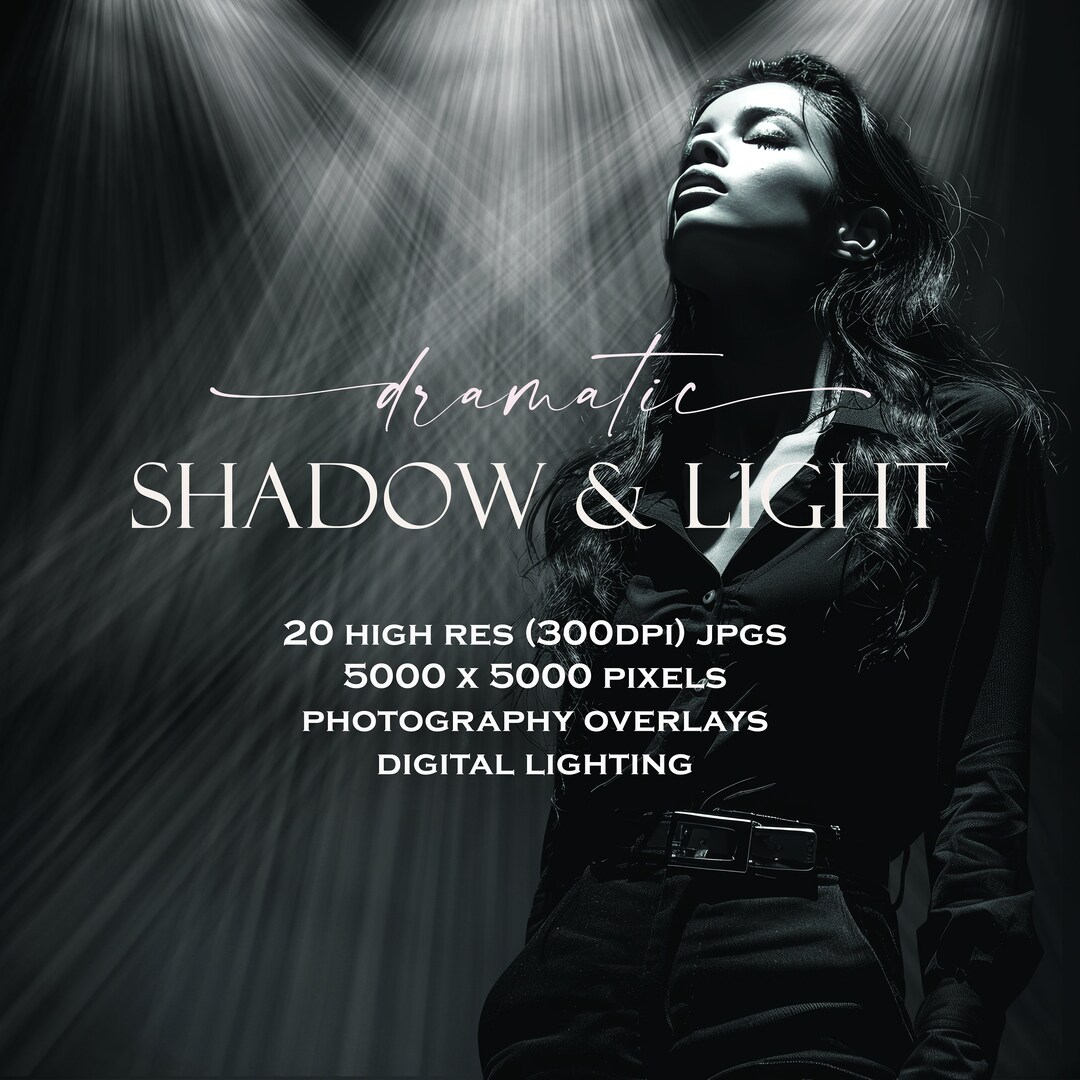 Shadow and Light Digital Overlay Bundle 20, Photoshop Overlays, Light ...