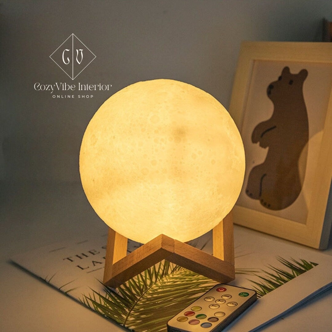 Moon Shaped Speaker Lamp Lunar Decor Gift Speaker Lamp Gift Moon Shaped ...