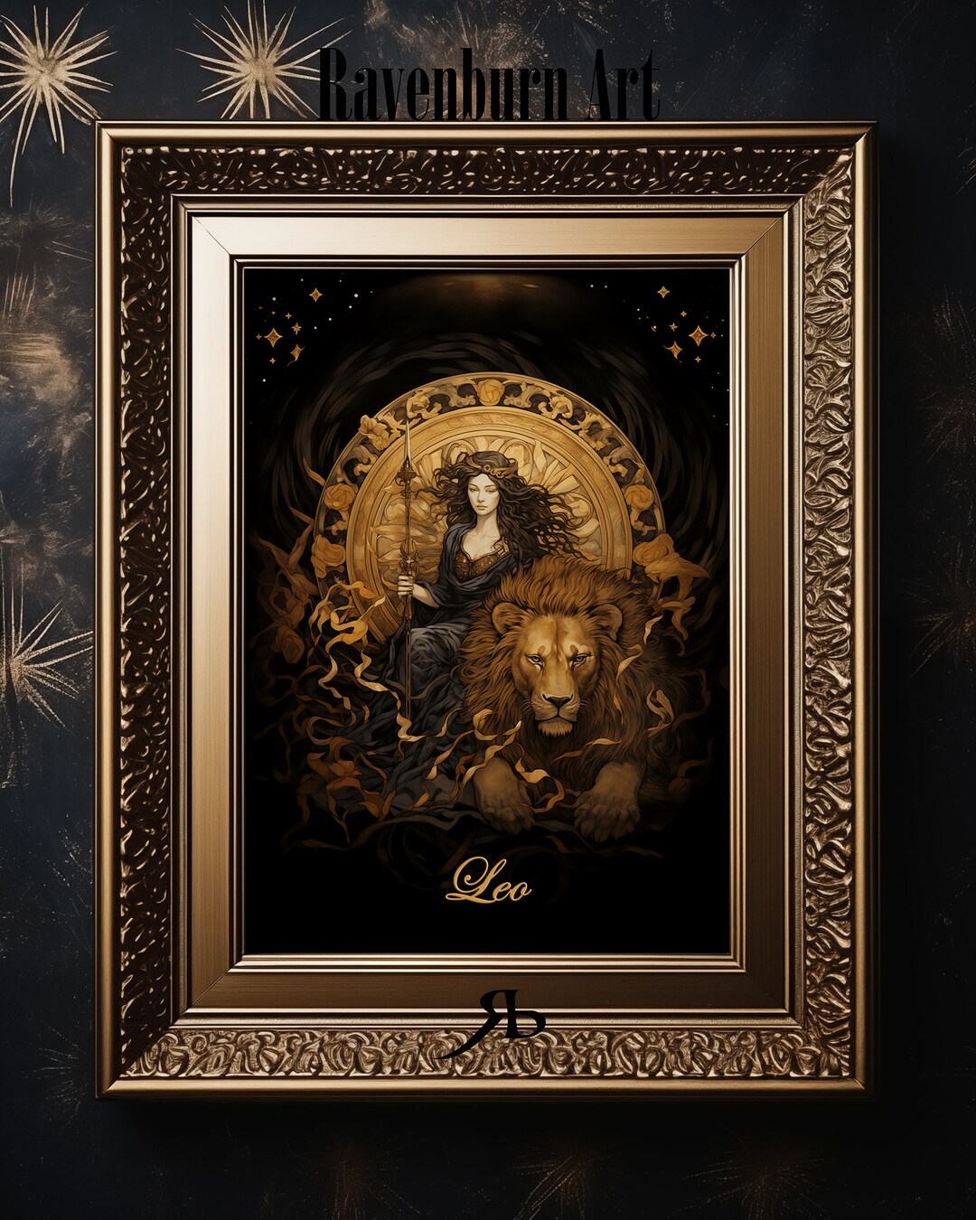 Leo Zodiac Sign Poster: Gothic Astrology Art Print (digital Download ...