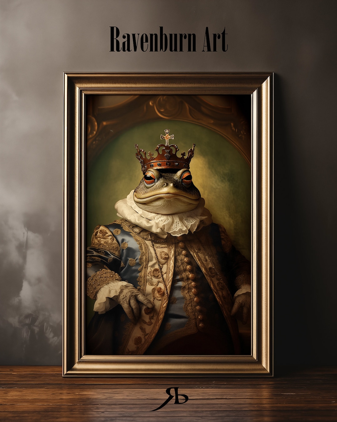 Victorian Royal Frog Portrait: Gothic Dark Academia Wall Art (digital ...