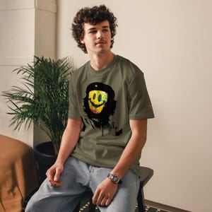 Che Guevara Smiley Face T-shirt: Acid House Organic Cotton Tee - Etsy