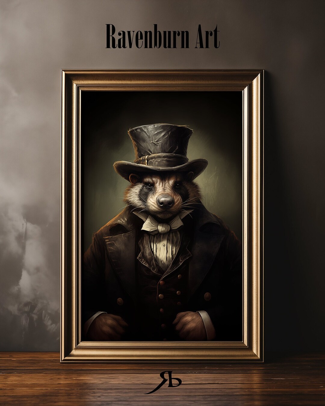 Badger Boss Vintage Wall Art Print, Vintage, Gothic, Digital Download ...