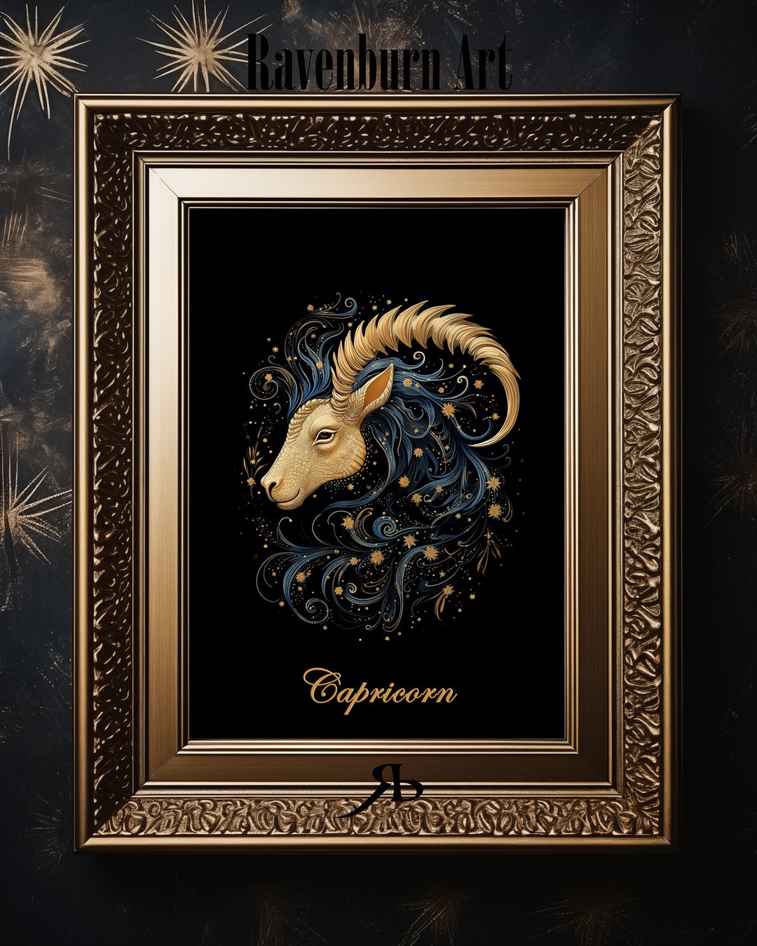 Capricorn Star Sign Poster, Astrology Print, Signs of the Zodiac Gifts ...