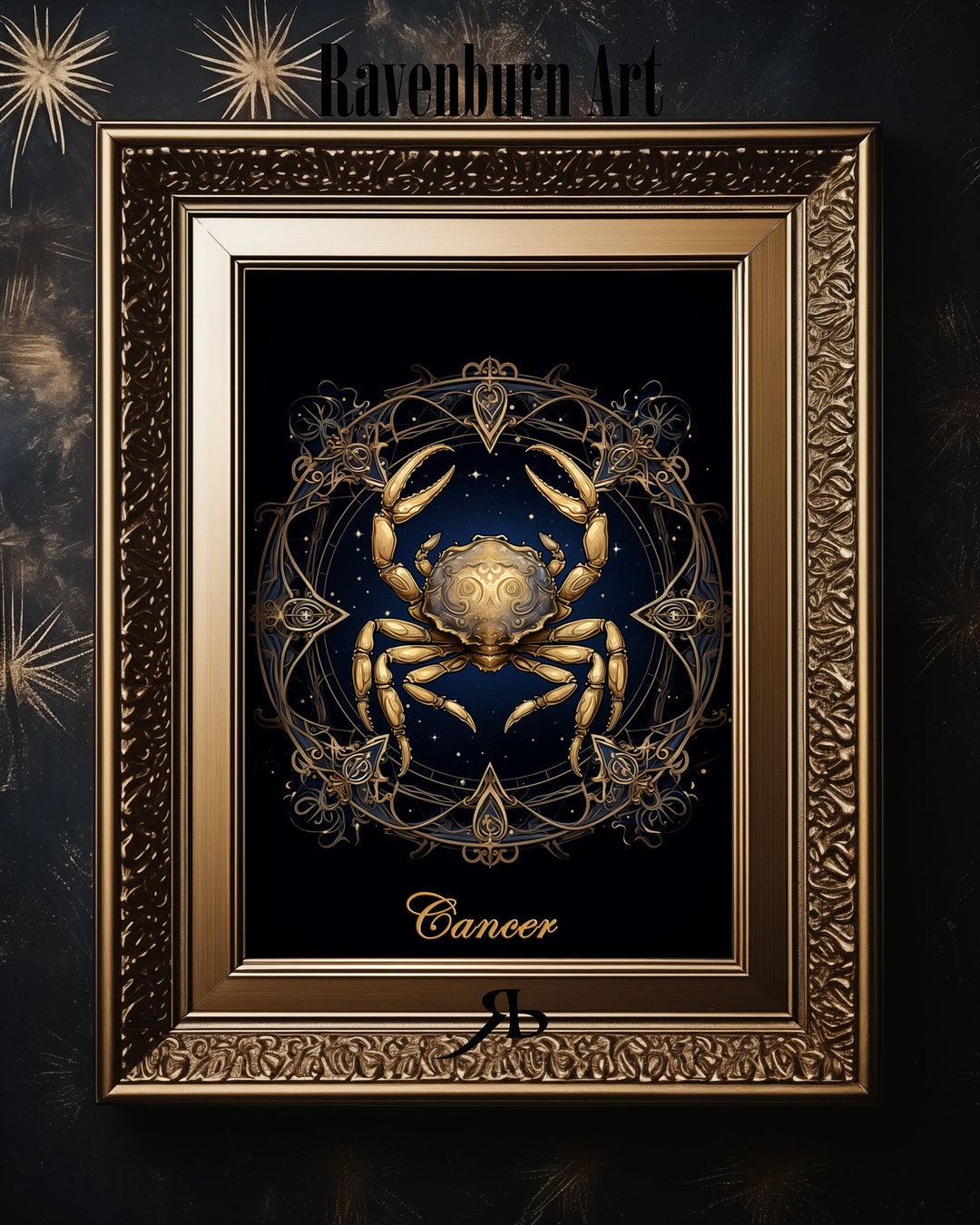 Cancer Star Sign Poster, Astrology Print, Signs of the Zodiac Gifts ...