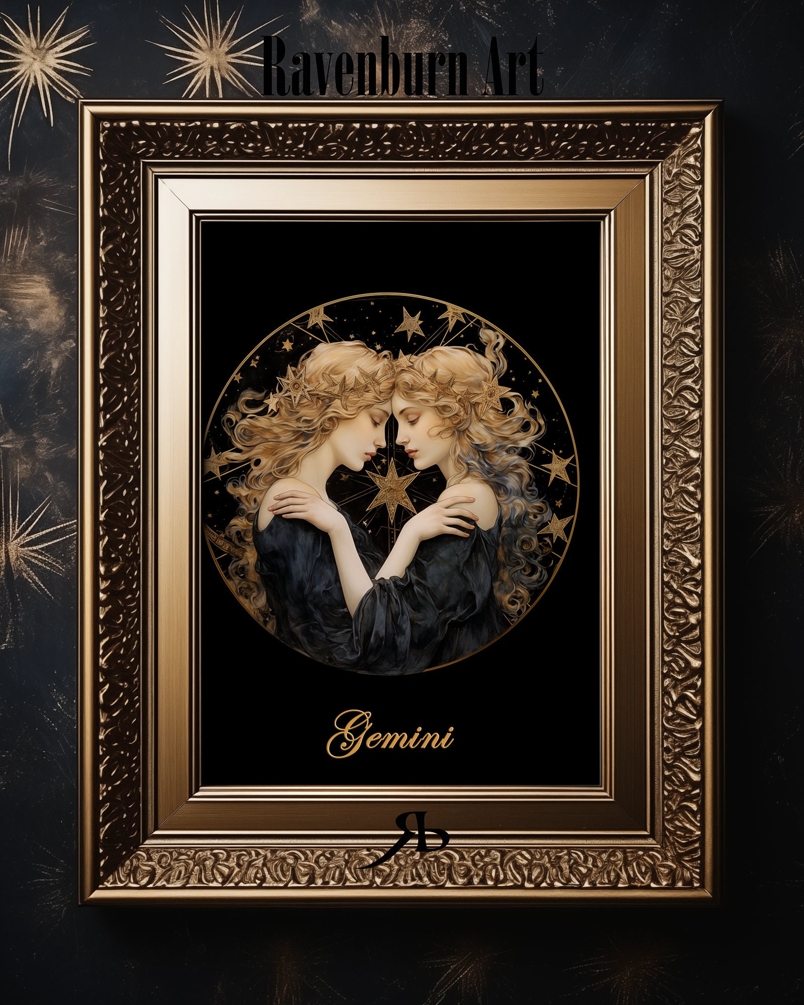 Gemini Star Sign Poster, Astrology Print, Signs of the Zodiac Gifts ...