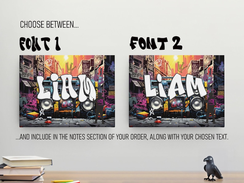 Personalized Graffiti Poster | Children's Bedroom Wall Art | Boys Girls ...