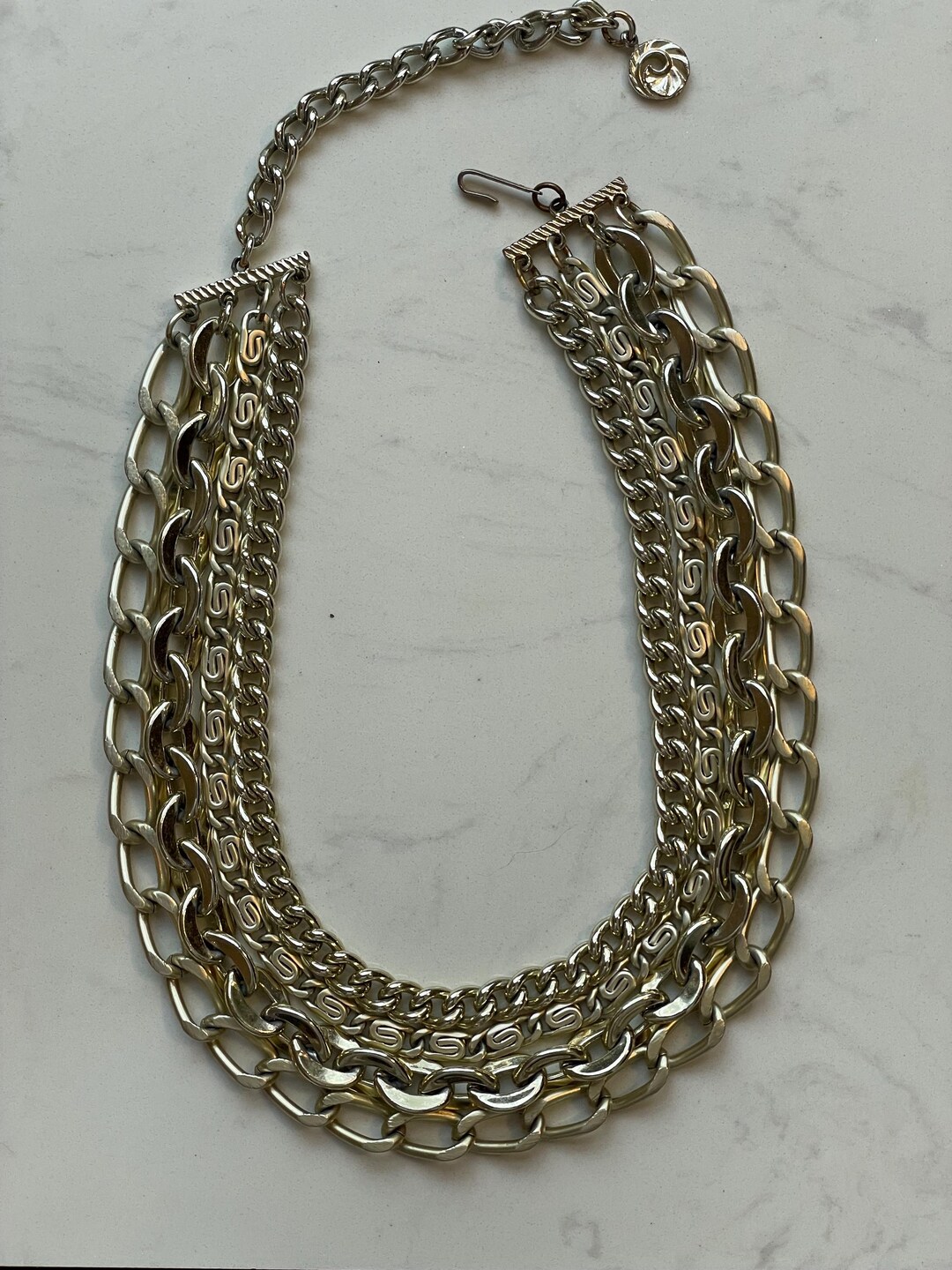 Vintage Gold Toned Lisner 4 Strand Chain Necklace - Etsy