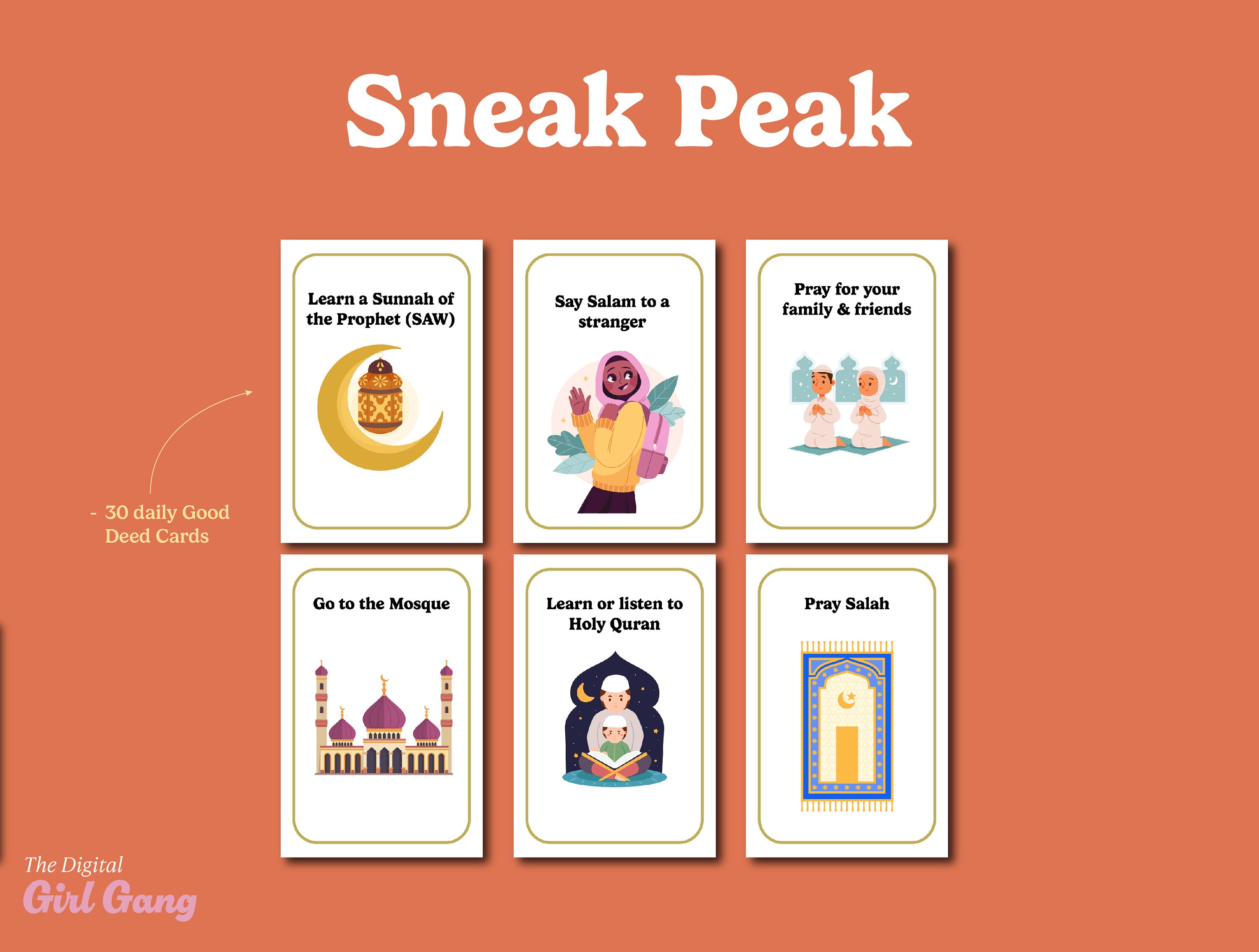 Printable Ramadan Good Deeds Cards & Advent Tracker for Kids - Islamic ...