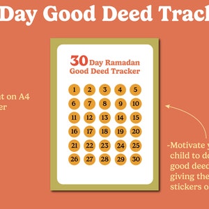 Printable Ramadan Good Deeds Cards & Advent Tracker for Kids - Islamic ...