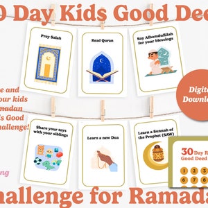 Printable Ramadan Good Deeds Cards & Advent Tracker for Kids - Islamic ...