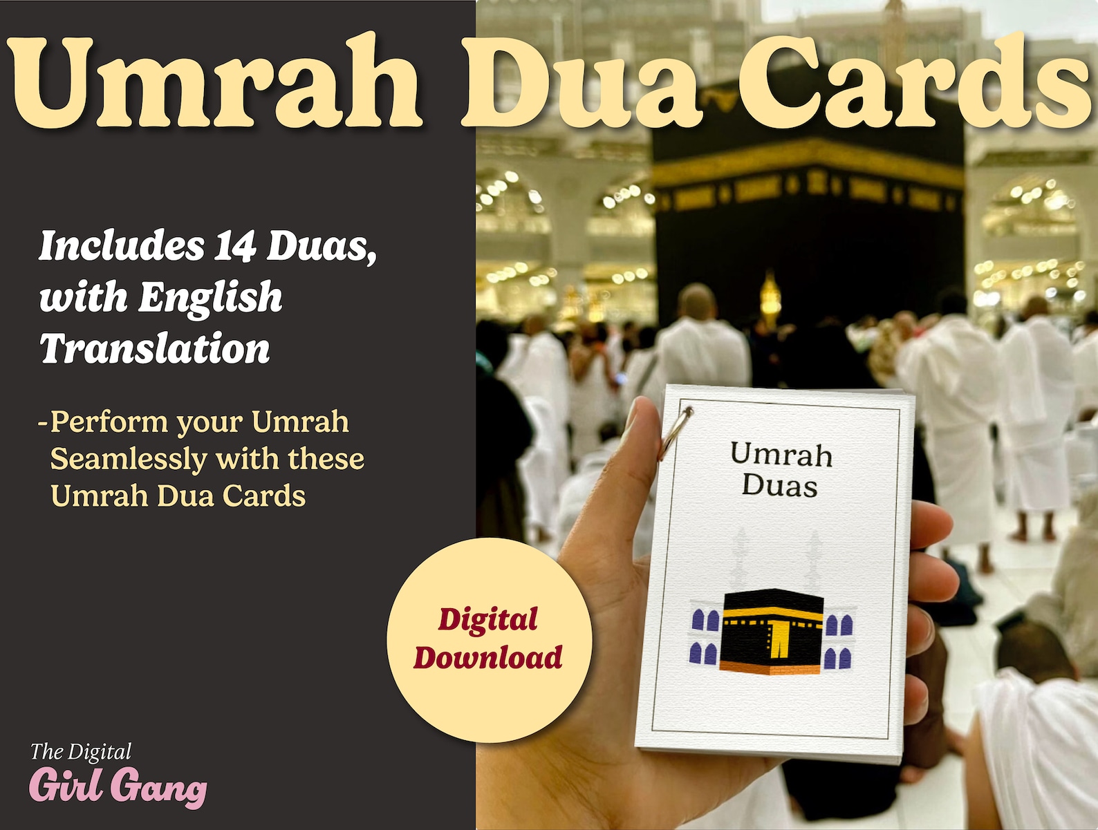 Umrah Dua Guide Printable, Umrah Cards, Dua Cards Printable, Umrah Duas ...