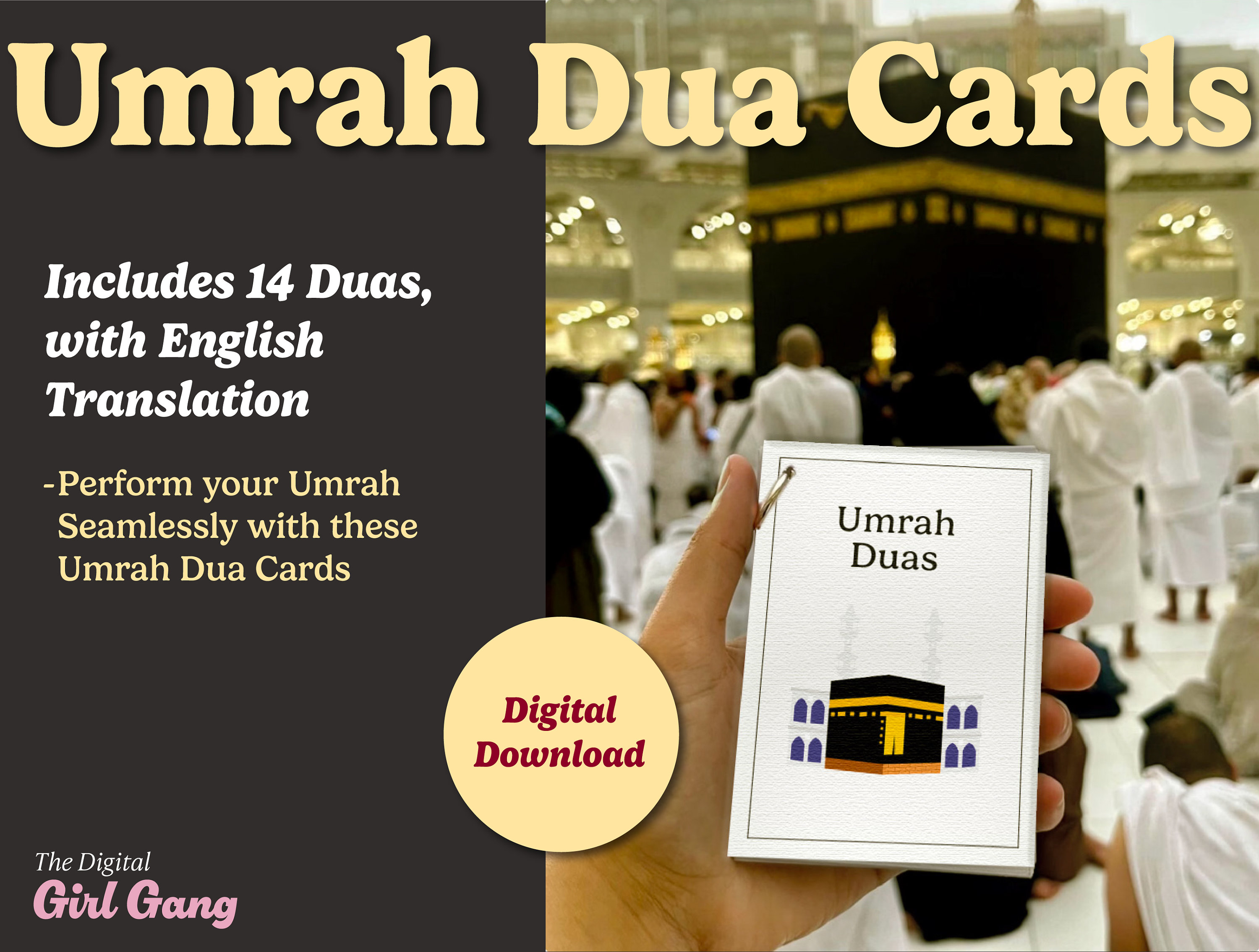 Umrah Dua Guide Printable, Umrah Cards, Dua Cards Printable, Umrah Duas ...