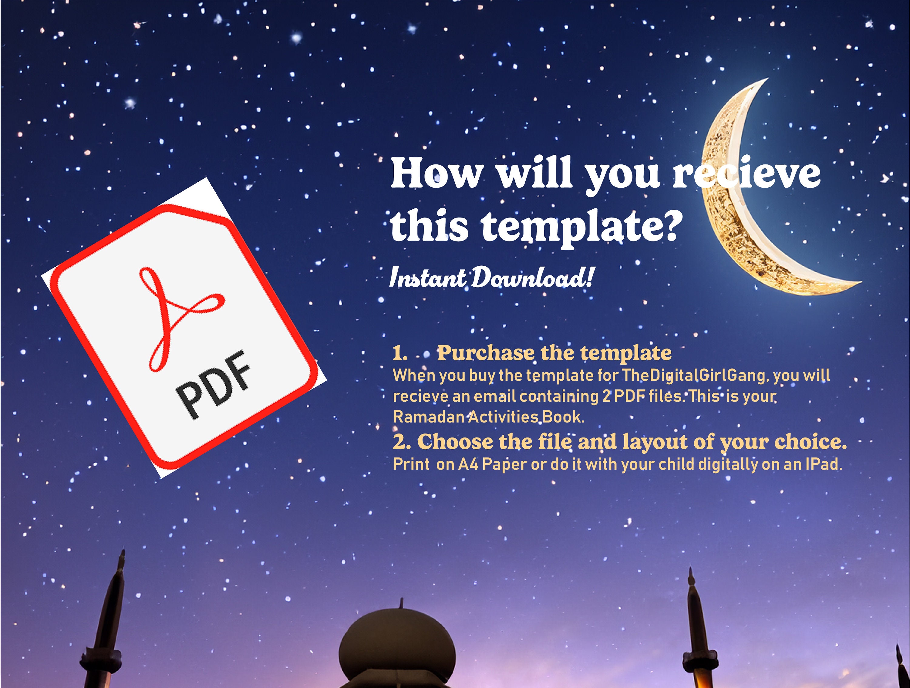 Ramadan Activity Book Printable, iPad Digital Activity Book, Ramadan ...