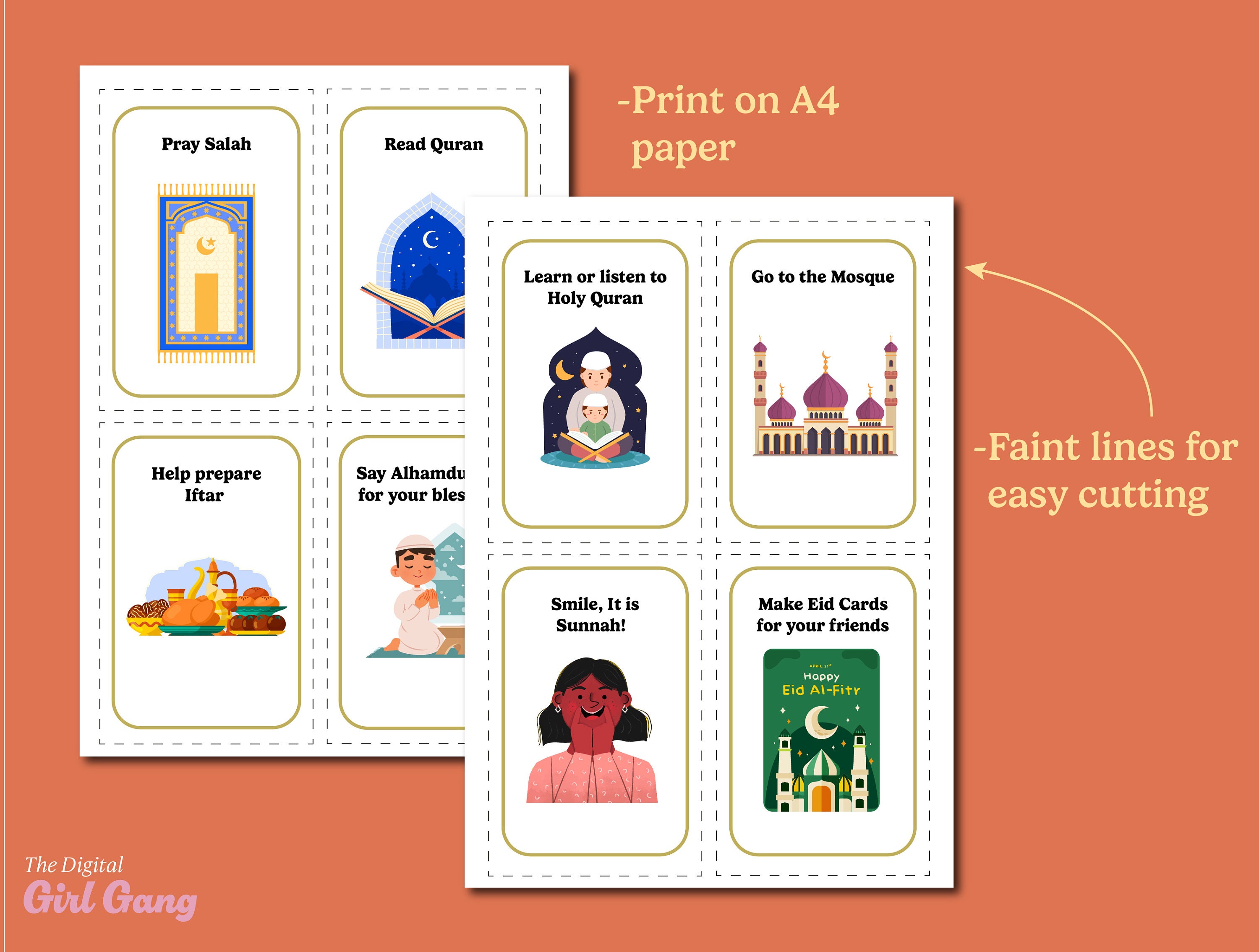 Printable Ramadan Good Deeds Cards & Advent Tracker for Kids - Islamic ...