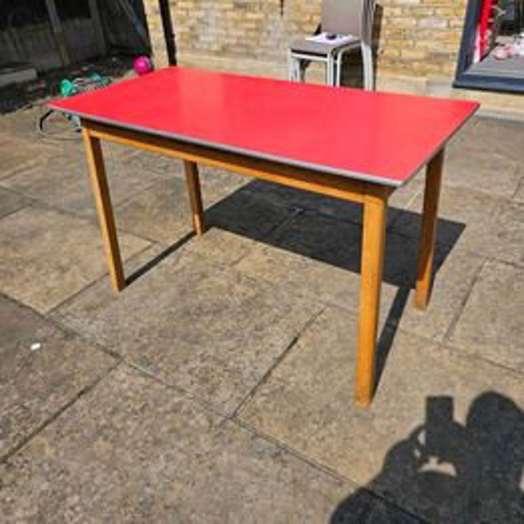 1960s Kitchen Table Formica Top / Wooden Frame - Etsy UK