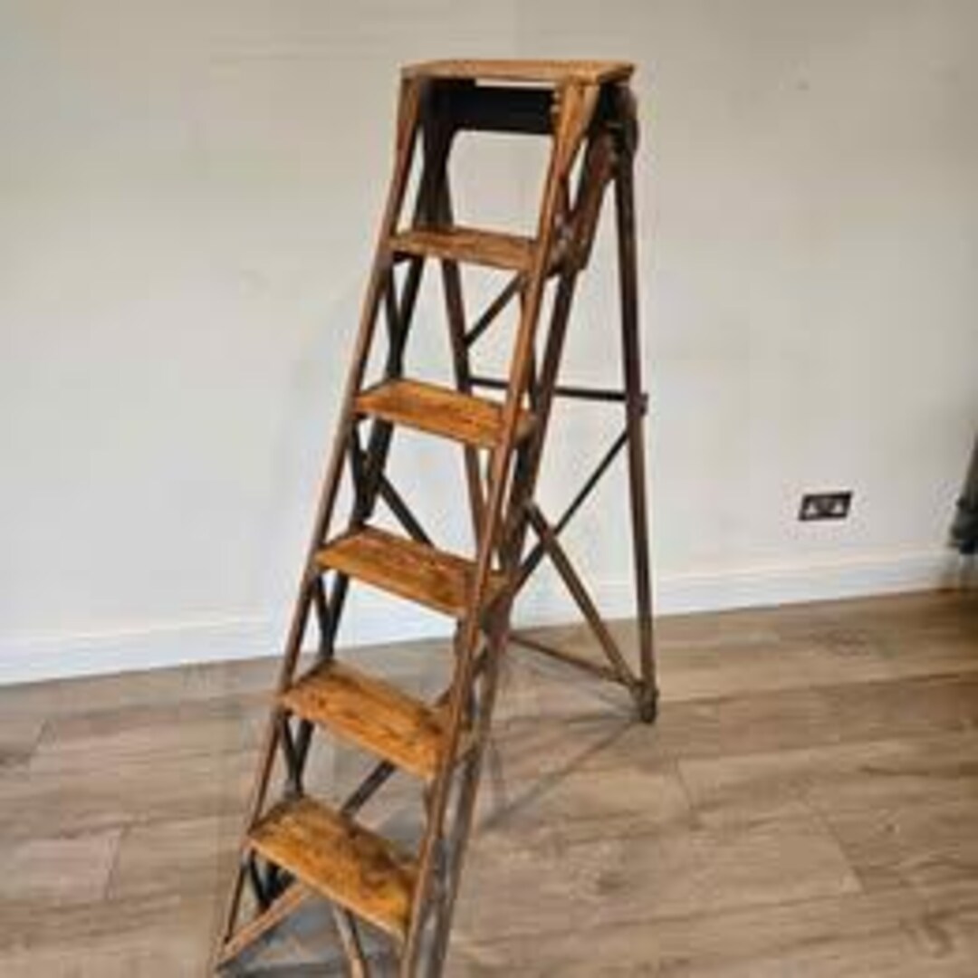 Antique 1930s Step Ladder - Etsy