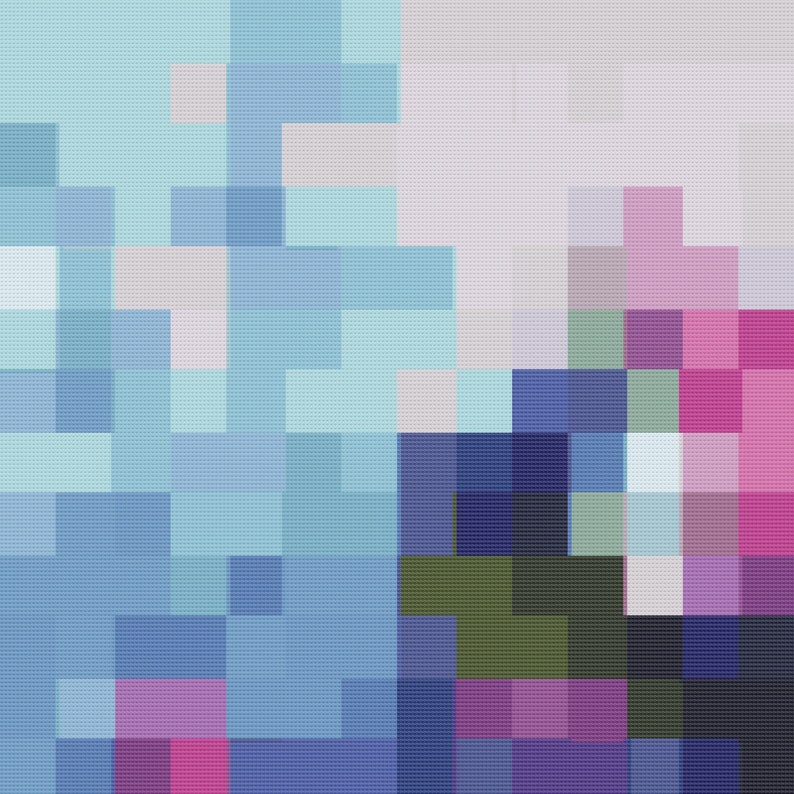 Mosaic Cross Stitch Pattern Pdf Instant Download Abstract Counted Cross ...