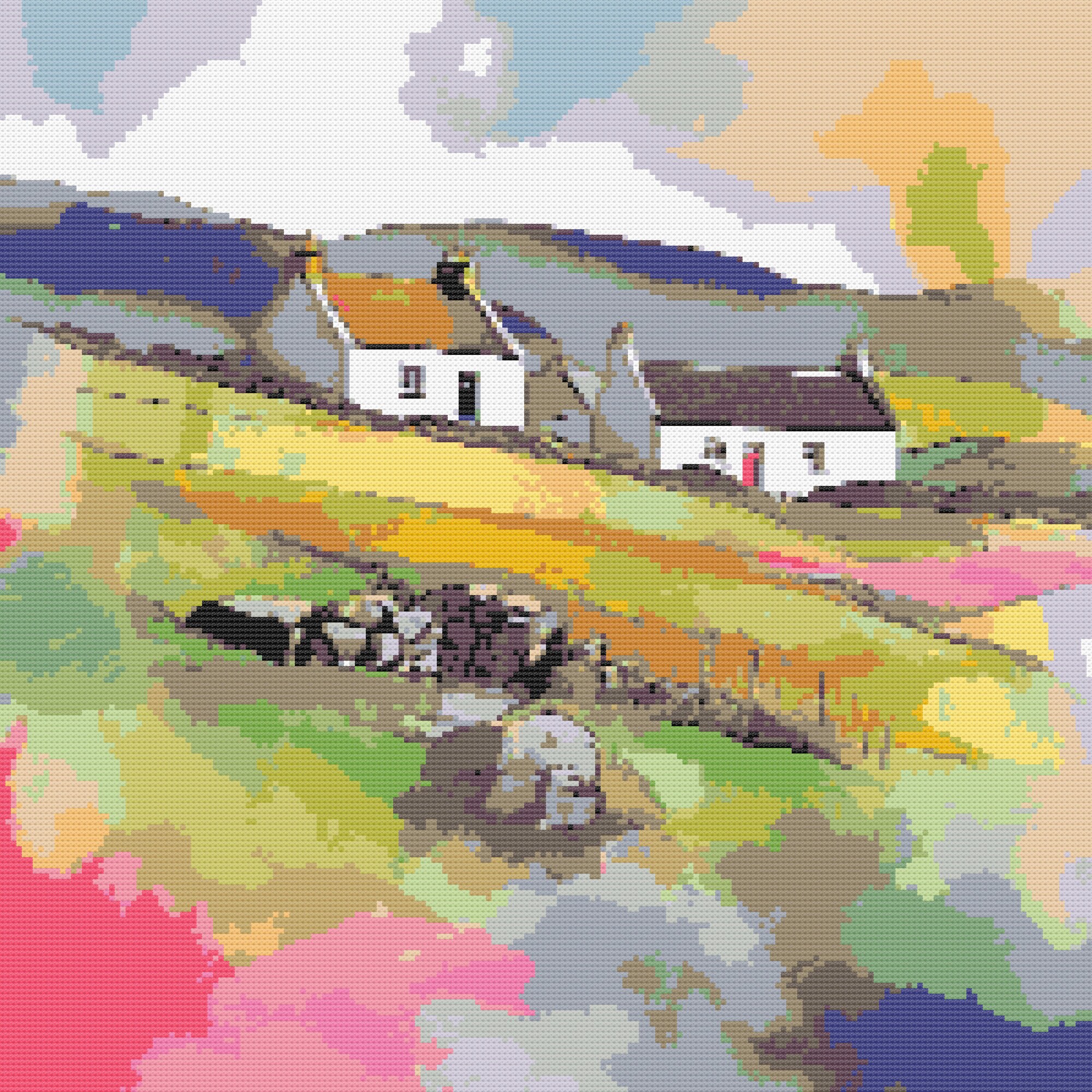 Scottish Croft Cross Stitch Pattern Pdf Instant Download Watercolour ...