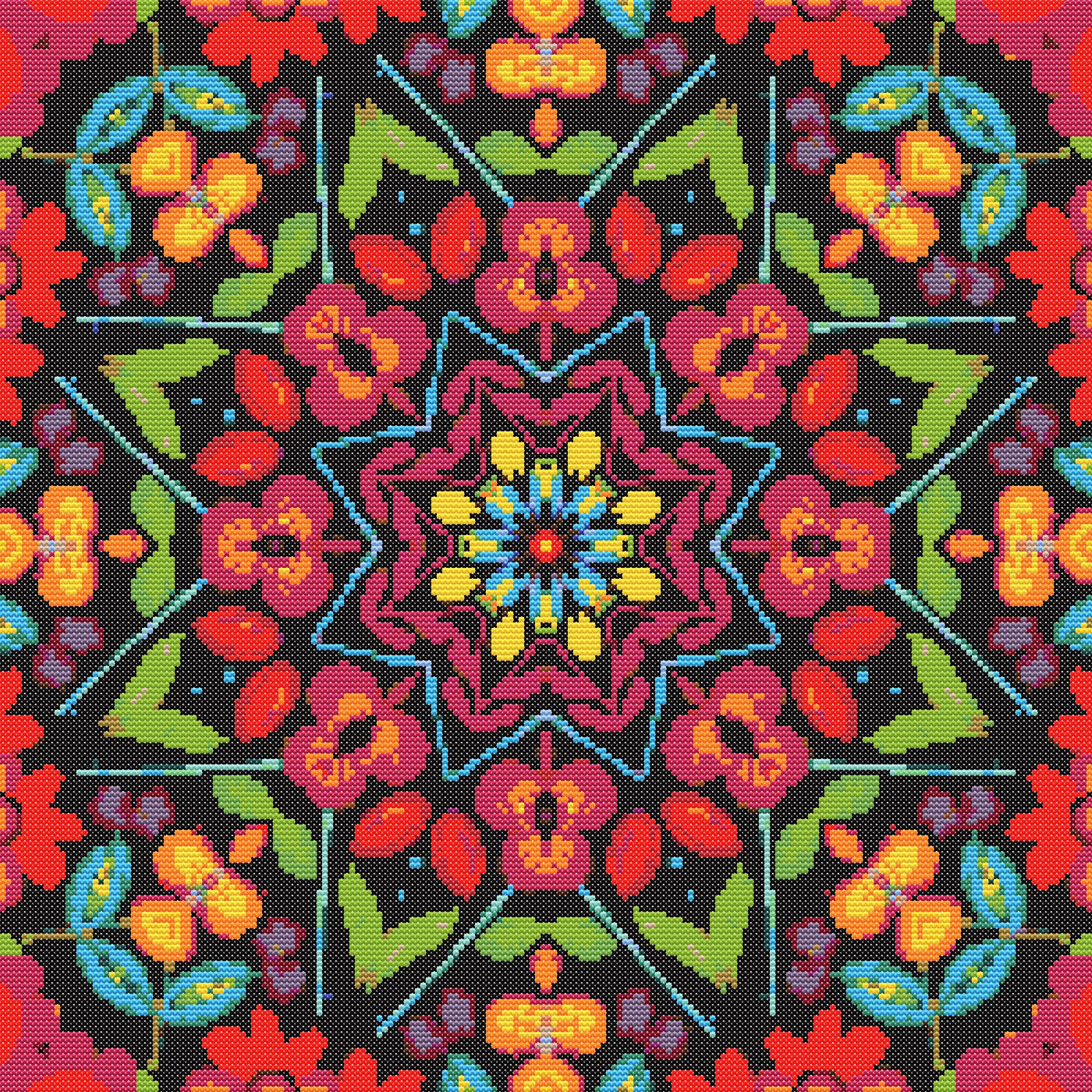 Mandala Cross Stitch Pattern Pdf Instant Download Geometric Counted ...