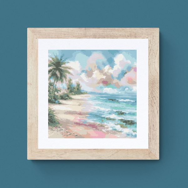 Beach Cross Stitch - Etsy