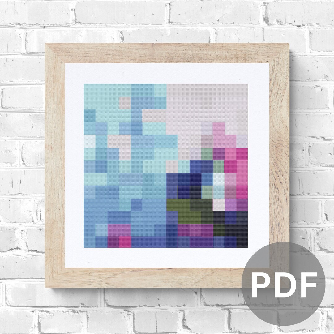 Mosaic Cross Stitch Pattern Pdf Instant Download Abstract Counted Cross ...