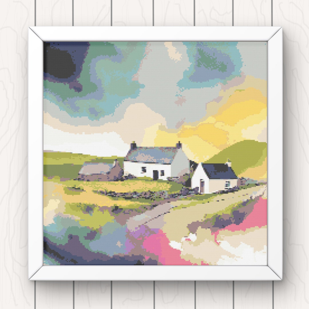 Scotland Cross Stitch Pattern Pdf Instant Download Watercolour Scottish ...