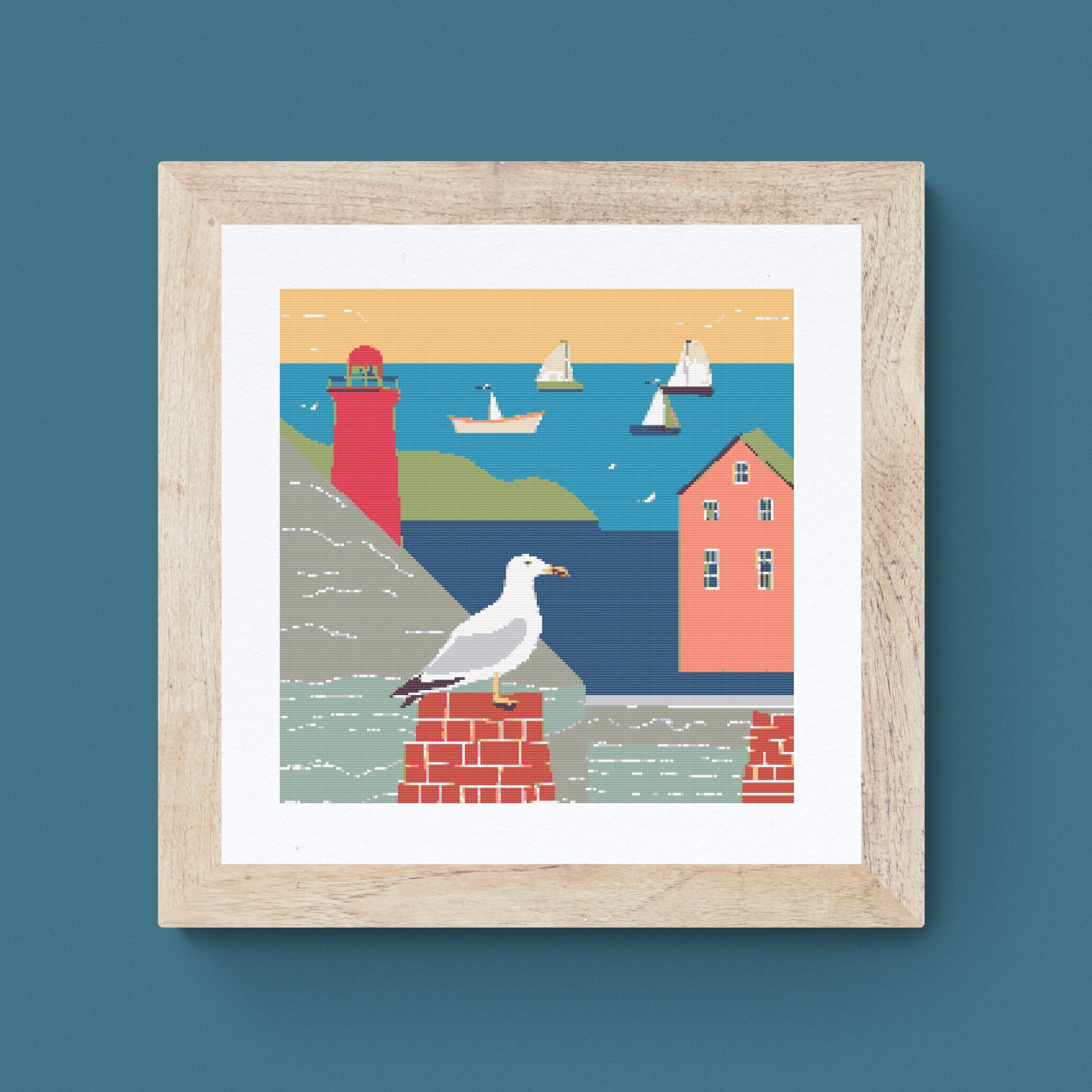 Seagull Cross Stitch Pattern Modern Pdf Instant Digital Download ...