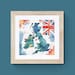 UK Map Cross Stitch Pattern Watercolour Great Britain Map With Union ...