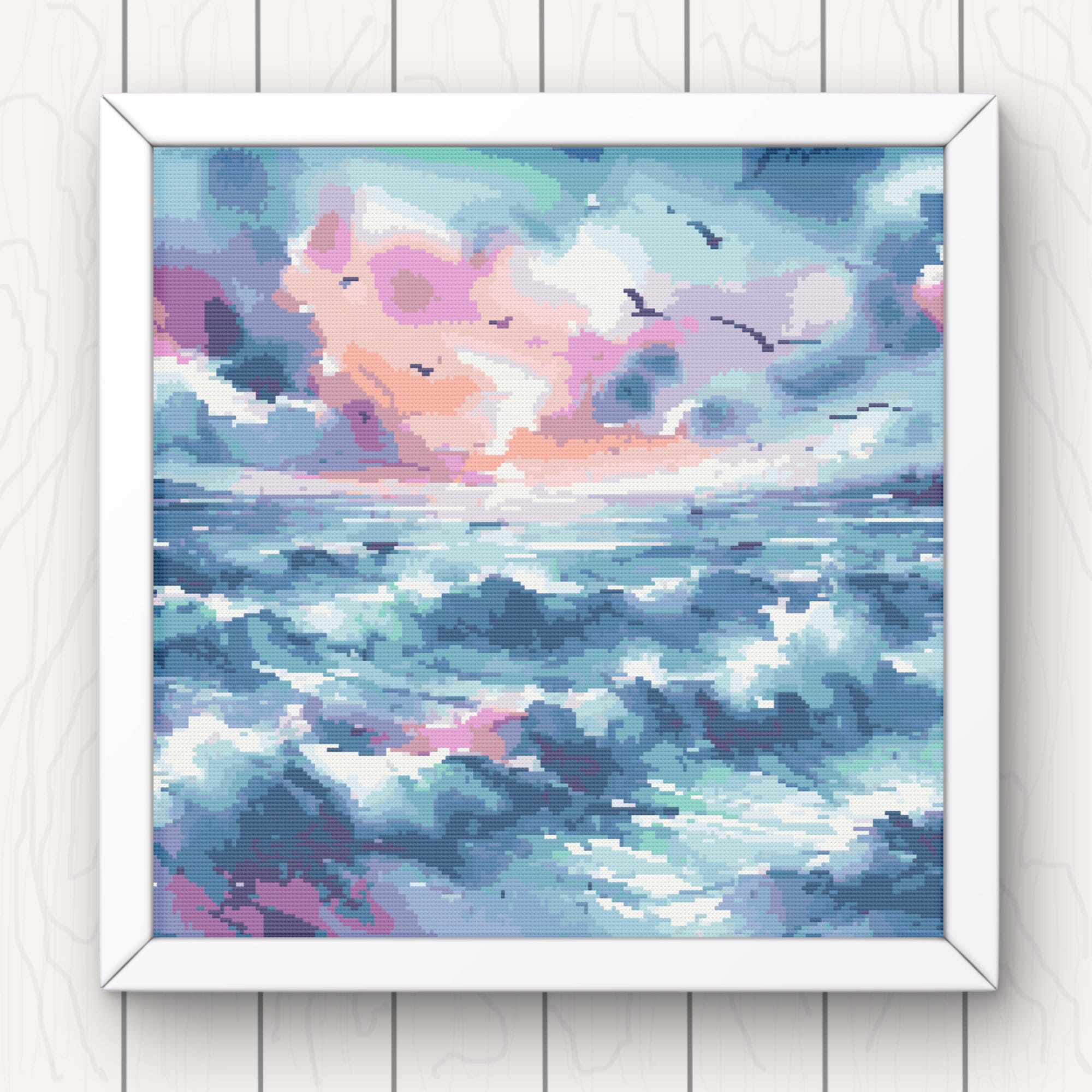 Sea Cross Stitch Pattern Seascape Ocean Waves and Beach Pdf Instant ...