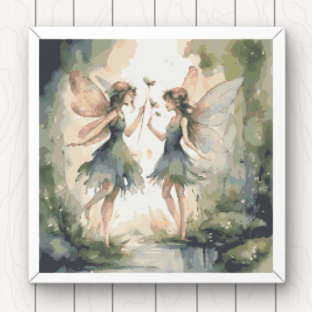 Flower Fairies Cross Stitch Pattern: Whimsical Watercolor (PDF Download ...