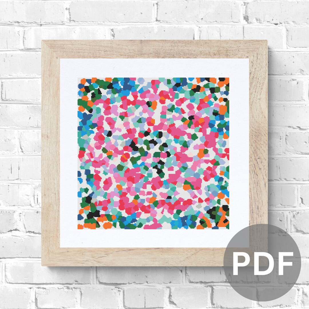 Cross Stitch Pattern Dot Mandala Mosaic Pdf Instant Download Abstract ...