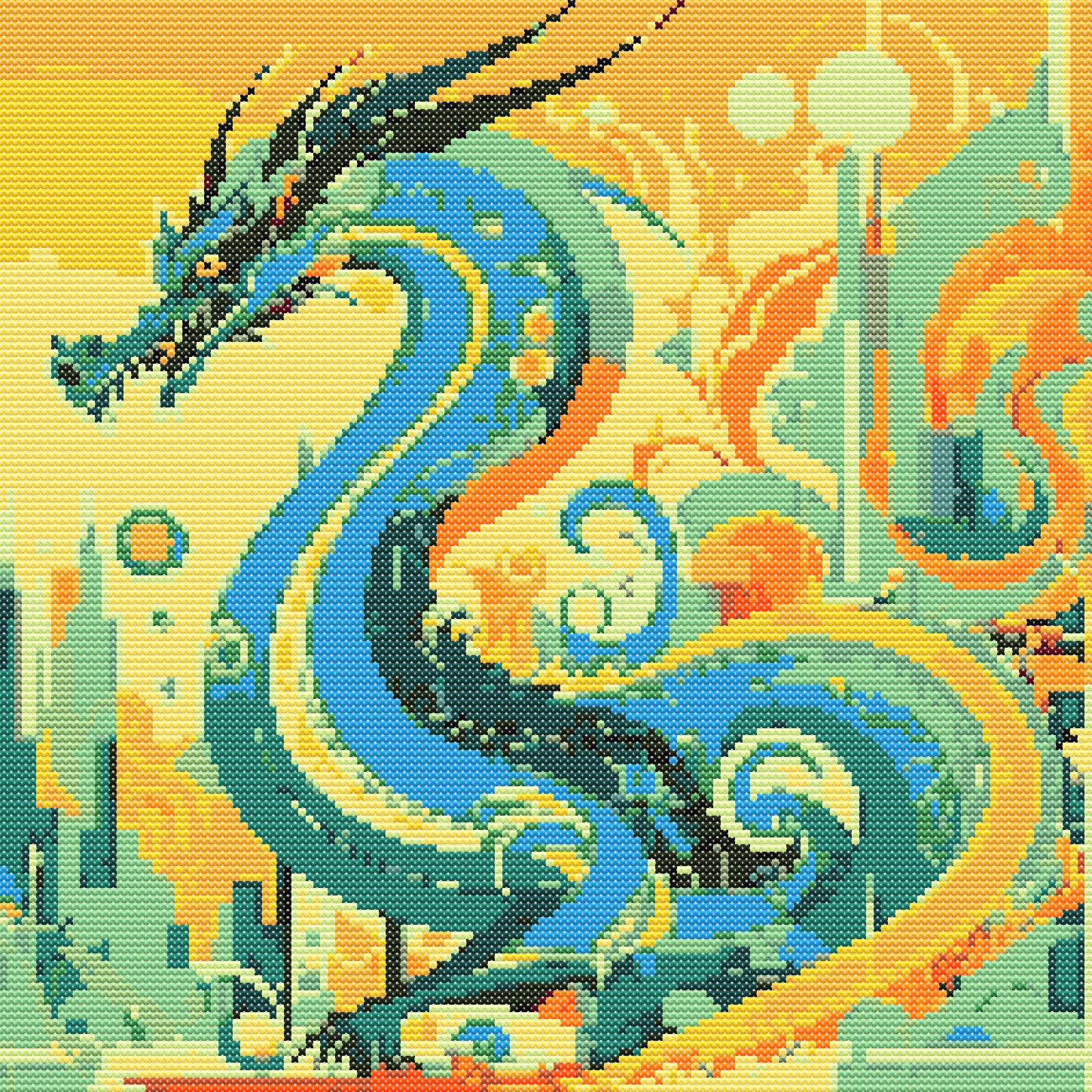 Dragon Cross Stitch Pattern Pdf Instant Download Fantasy Counted Cross ...